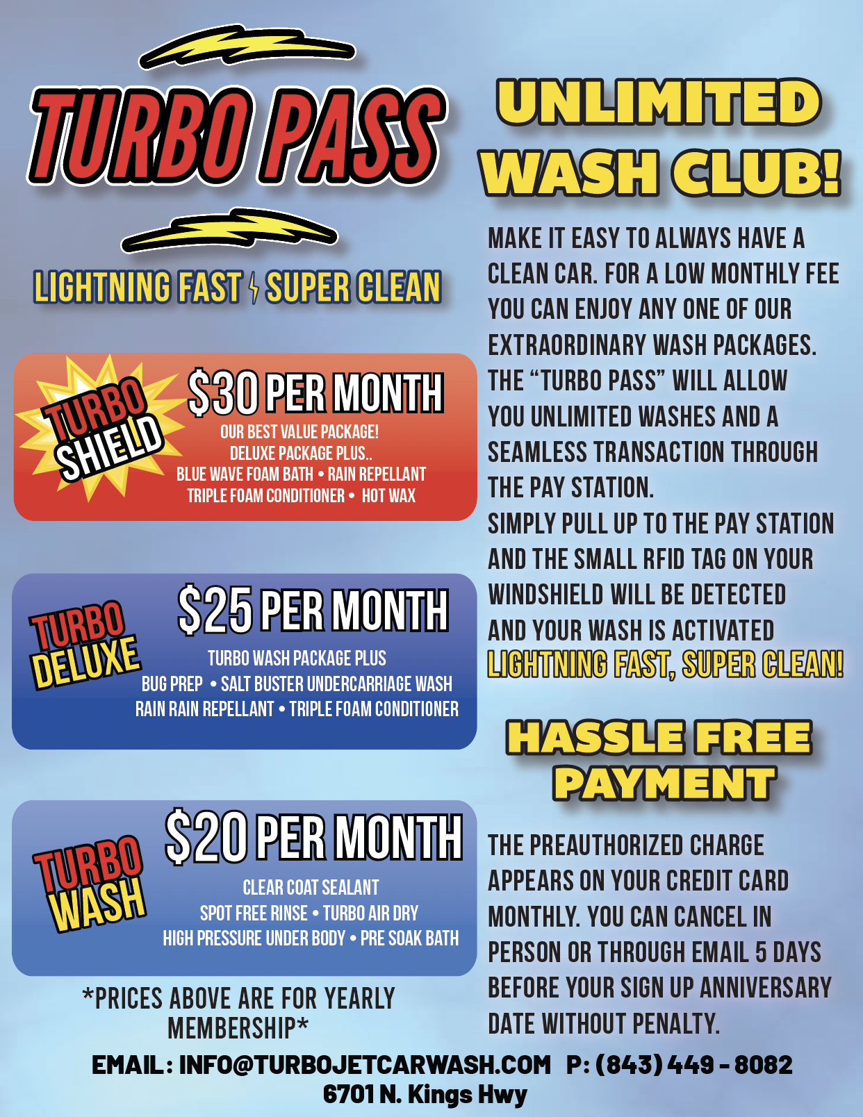 Turbo Jet Car Wash — Turbo Pass Membership