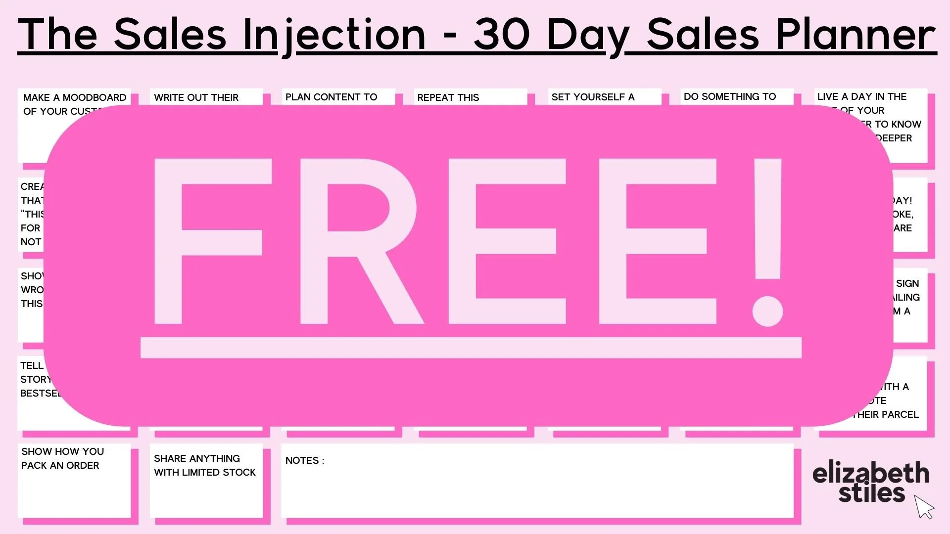 The Sales Injection - 30 day planner — Elizabeth Stiles • Fashion ...