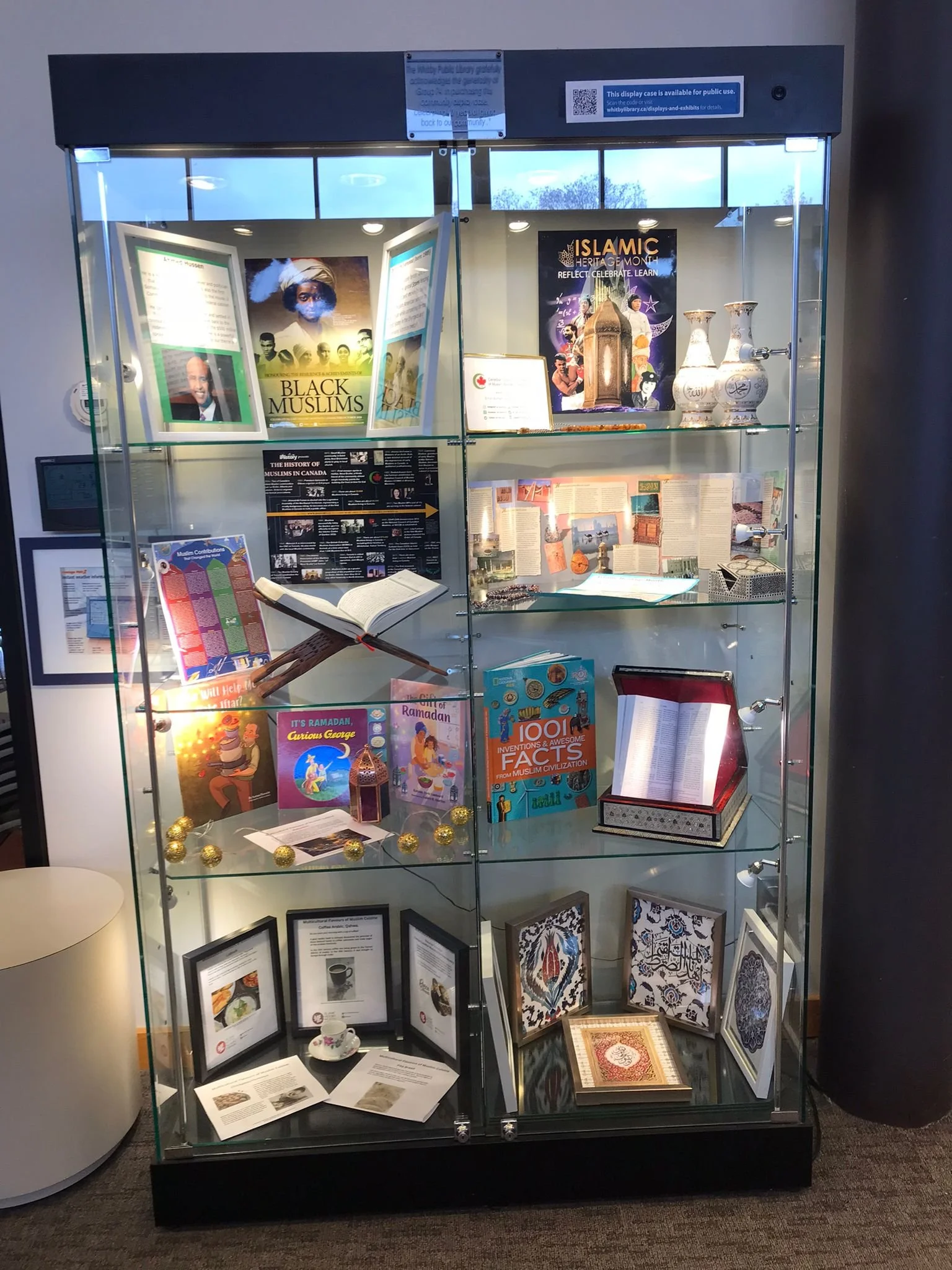 Table displays and showcases at local libraries for Islamic History ...