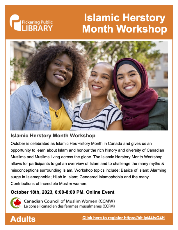 Islamic Herstory Month Workshop — Canadian Council of Muslim Women