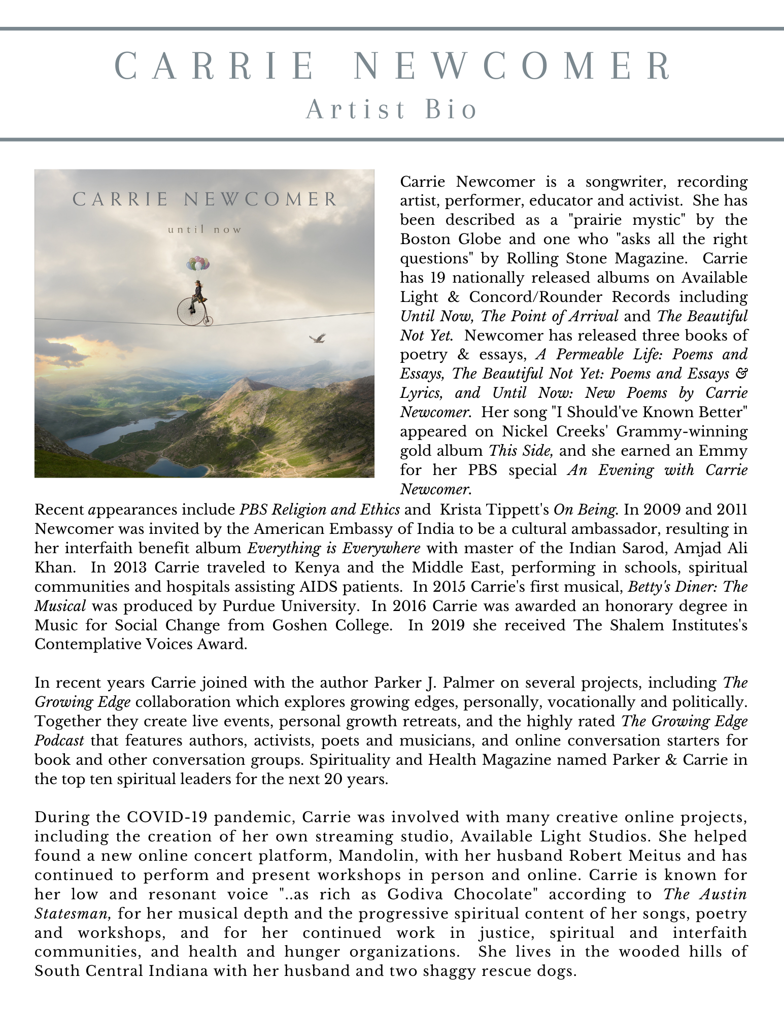 Materials — Carrie Newcomer