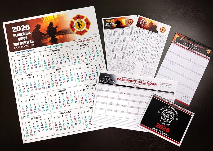 Shift Calendars — Firefighters Print & Design