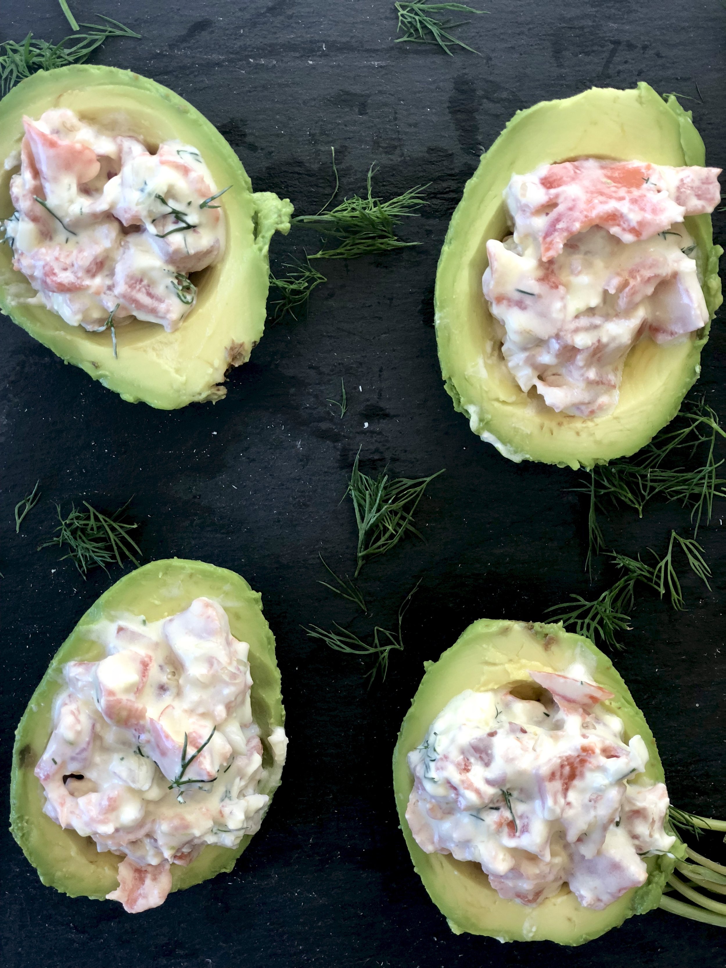 Creamy Smoked Salmon Stuffed Avocados
