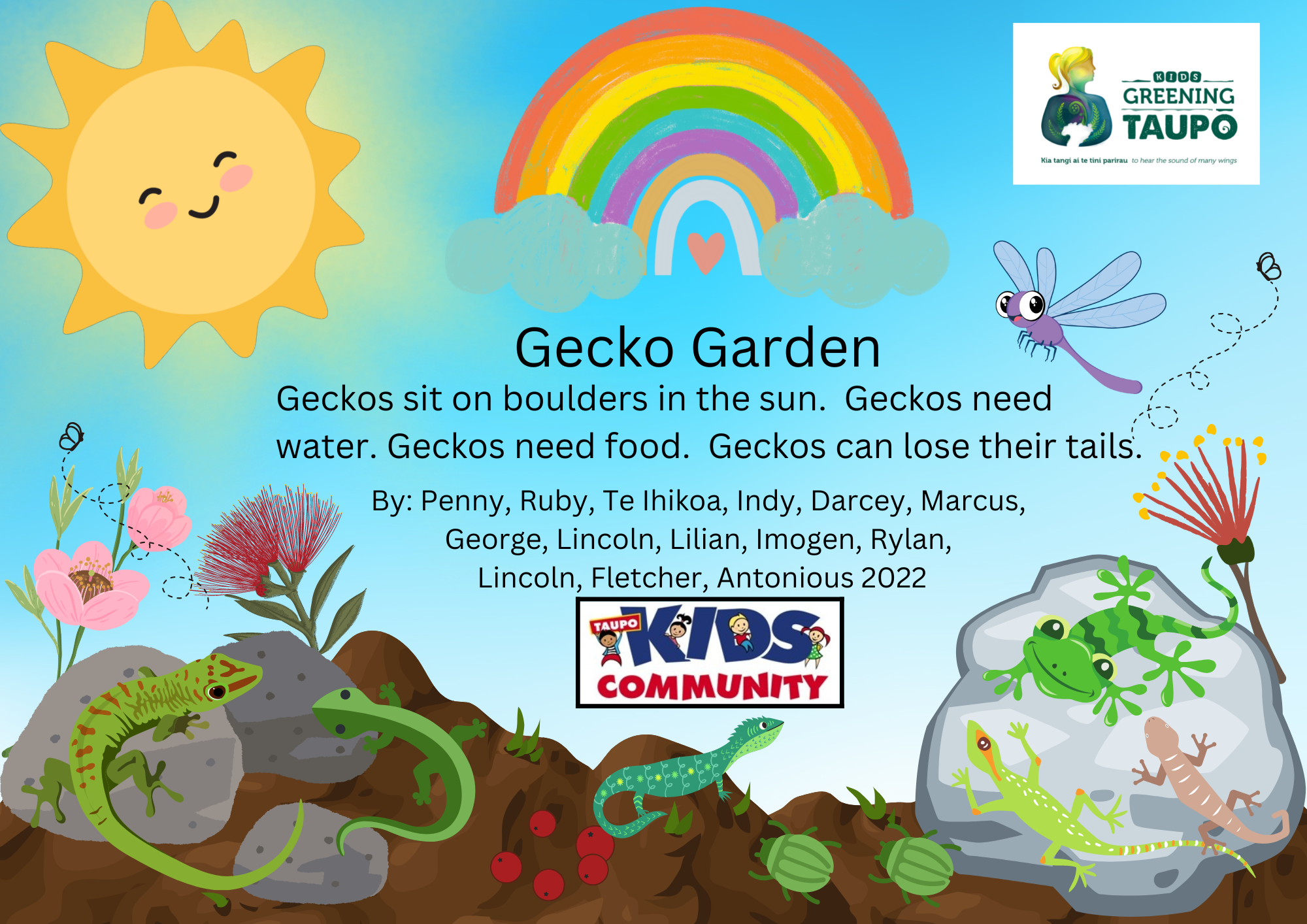 Lizard Habitats go in all over town! — Kids Greening Taupo | Learning ...