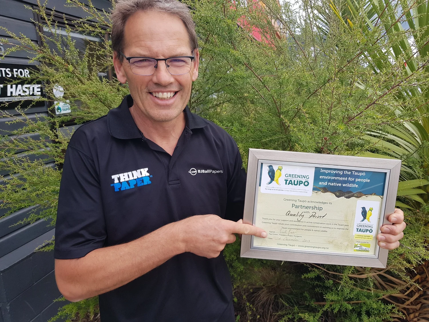 Special supporter Shawn Vennell from Quality Print! — Project Tongariro