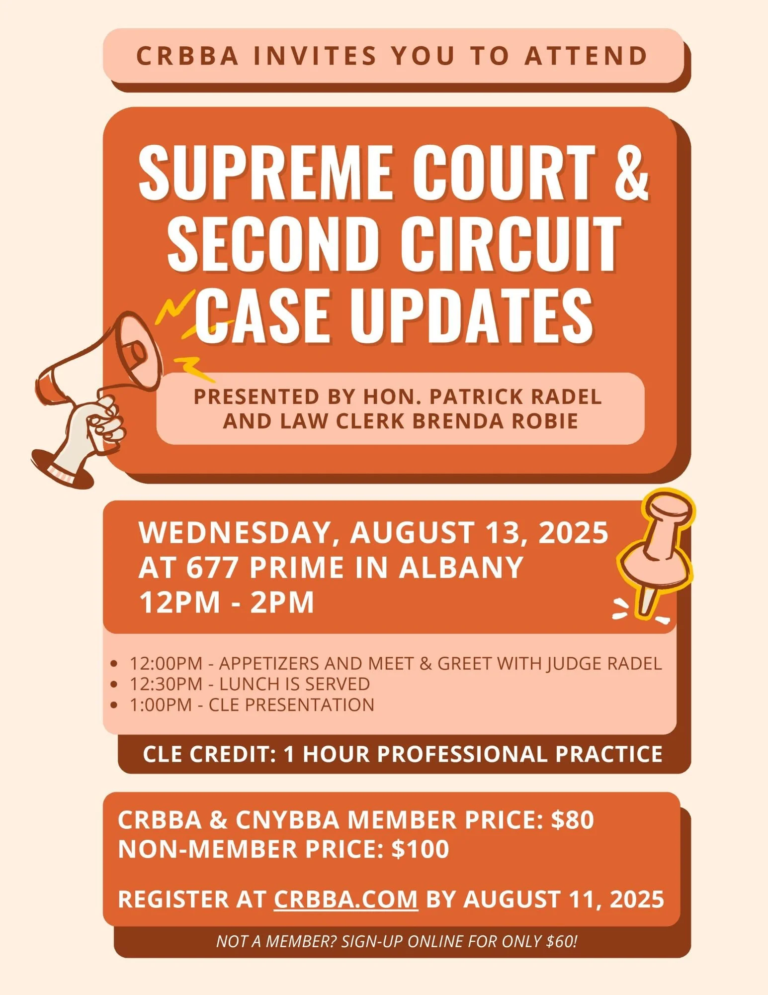 CLE PROGRAMS | EVENTS — Capital Region Bankruptcy Bar Association