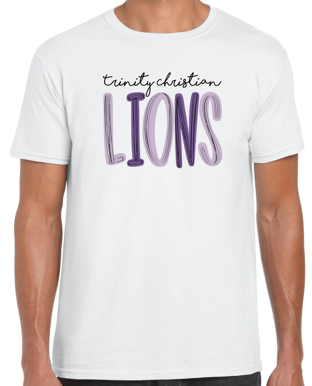 Trinity "Christian Lions Cursive" Graphic Design Youth & Adult T-Shirt ...