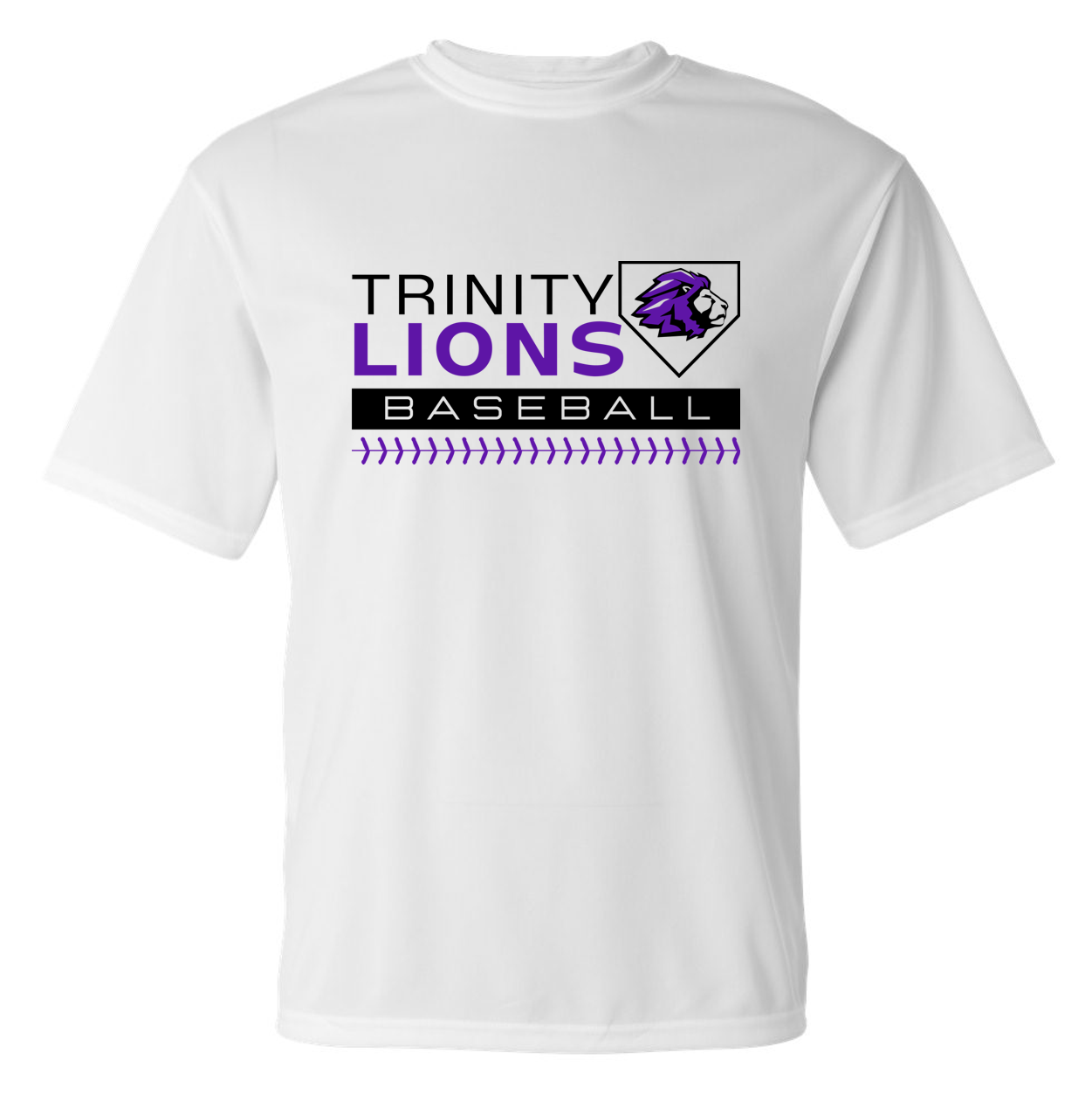 Trinity Baseball Stripe Cotton & Dri Fit T-Shirt Apparel — Trinity ...