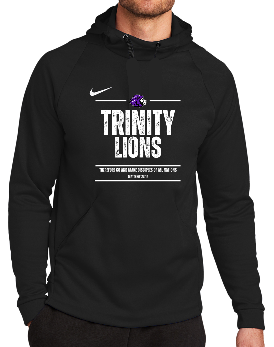 Trinity Lions Matthew 28:19 Nike Hoodie Youth & Adult Apparel — Trinity ...