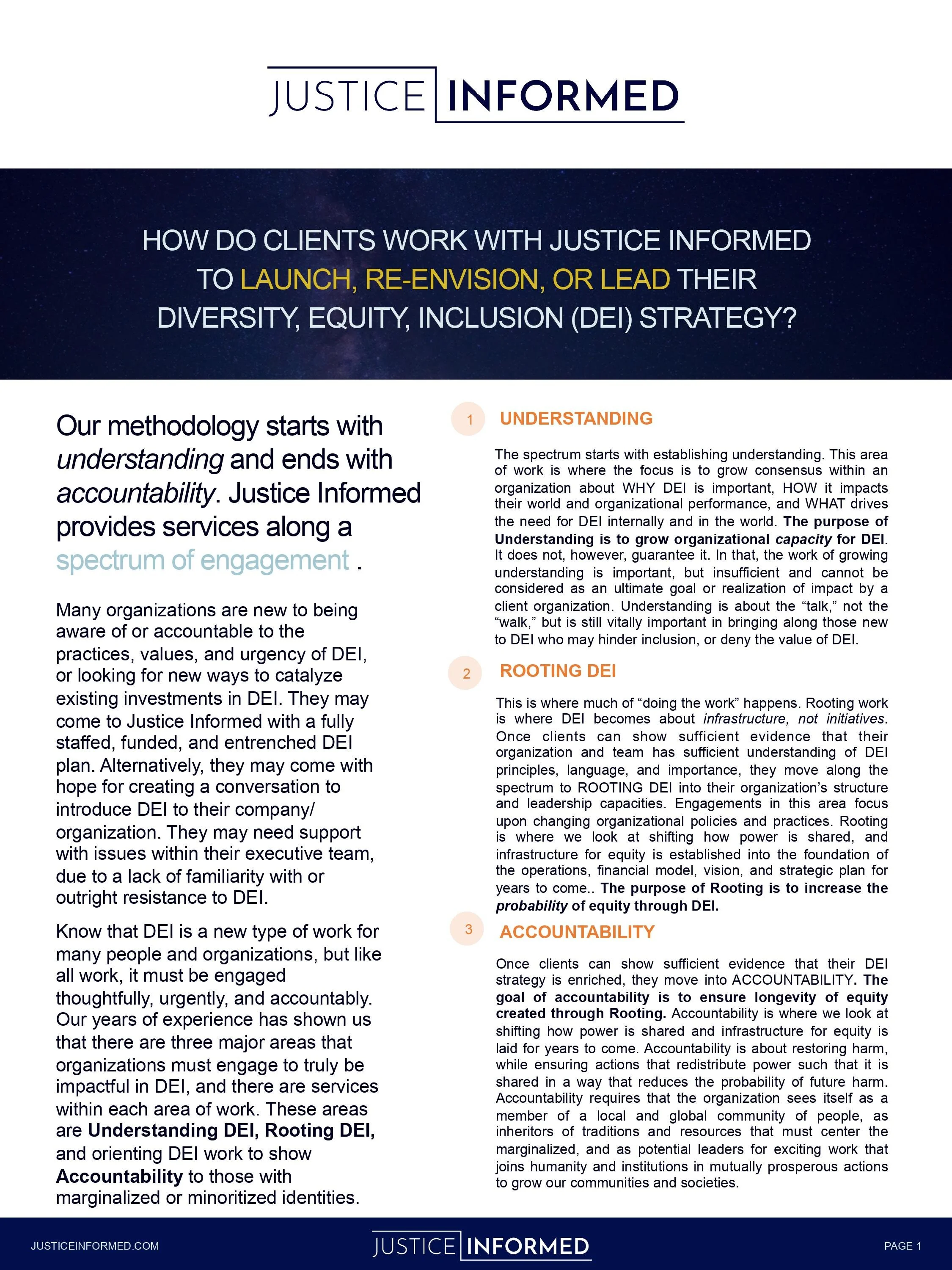 Social Impact and DEI Consulting — Justice Informed
