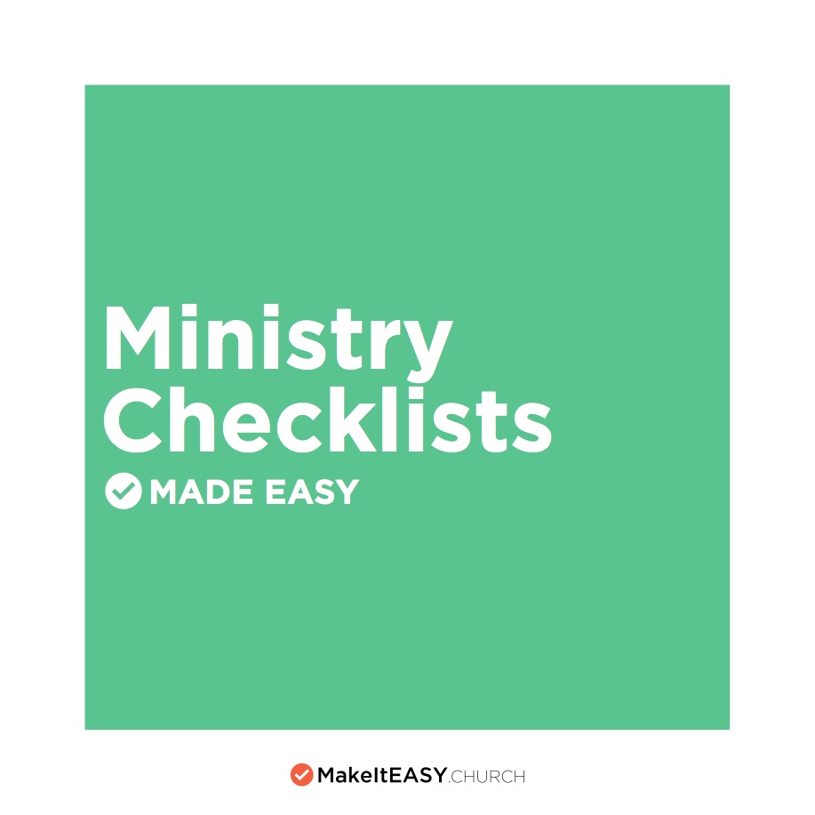 Ministry Checklists — MakeItEASY.church