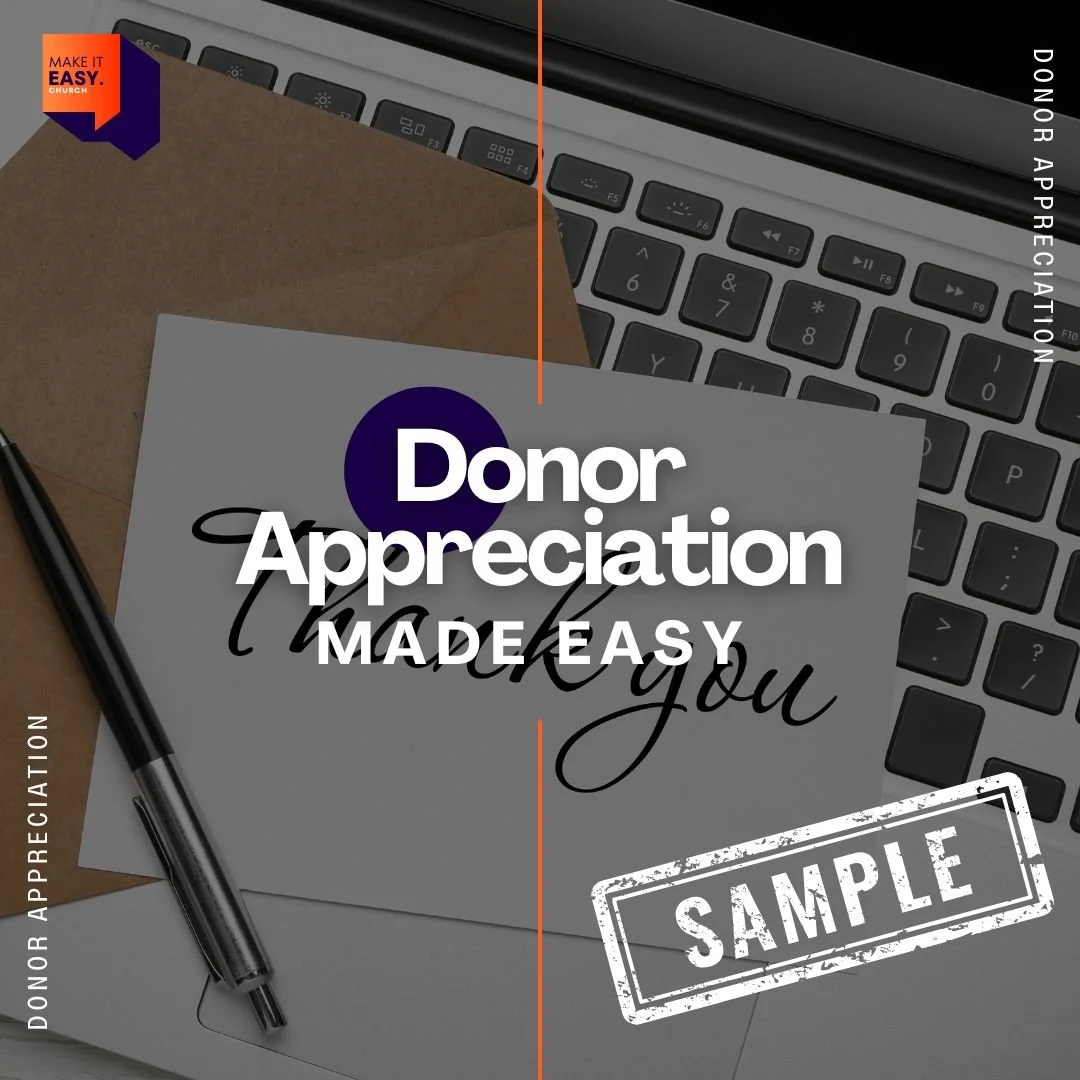 Donor Appreciation SAMPLE — MakeItEASY.church