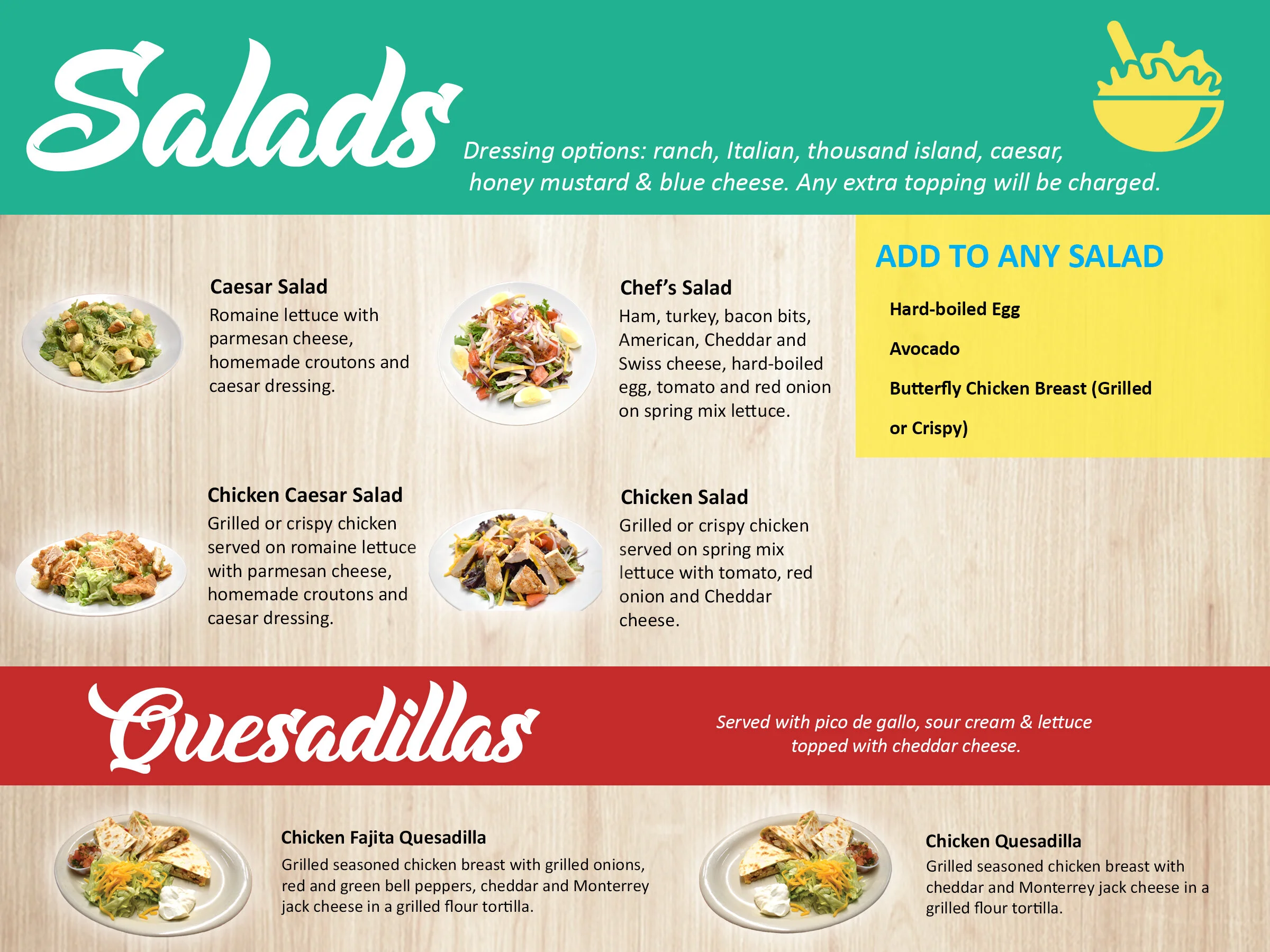 Menu — Fry's Restaurant