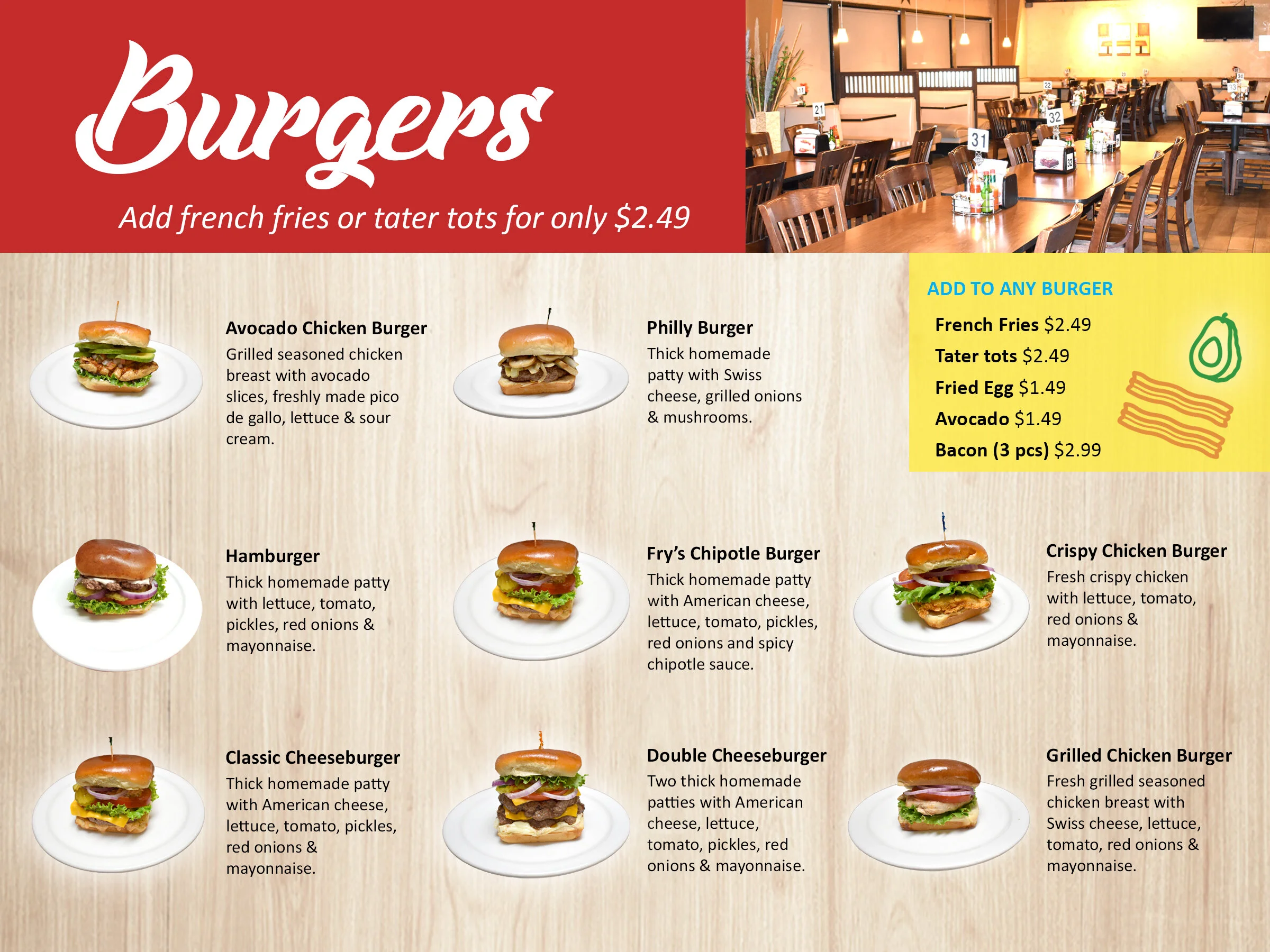 Menu — Fry's Restaurant