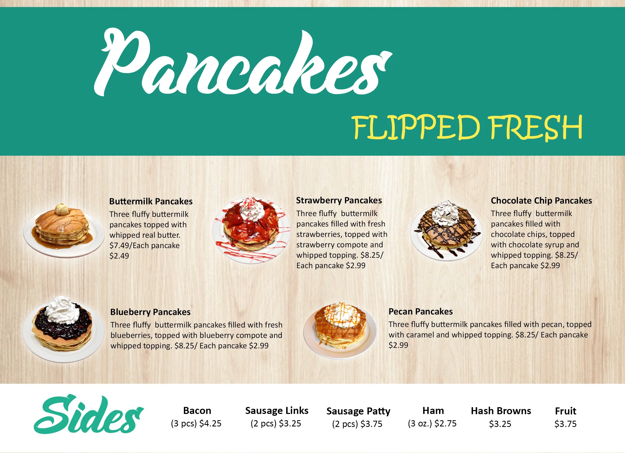 Menu — Fry's Restaurant