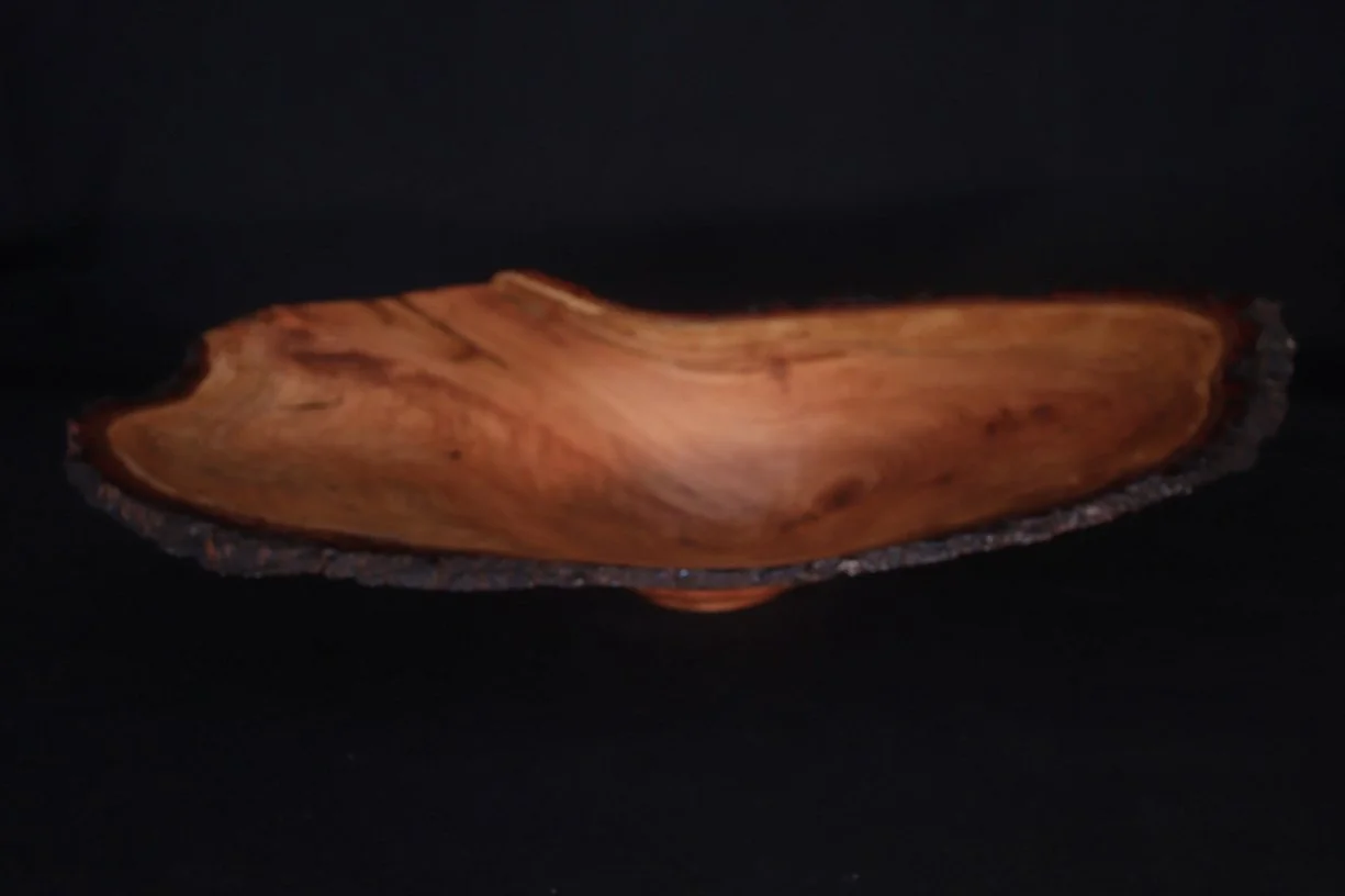 Preservation Tree Art - Large Live Edge Bowl with limb removal