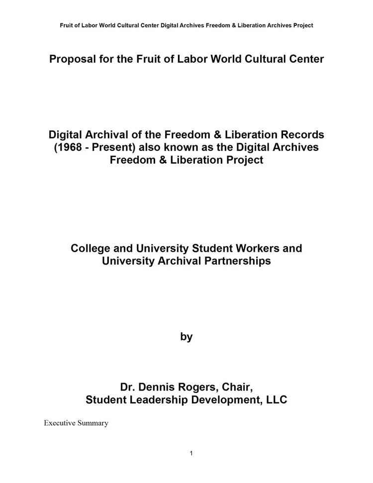 Historical Archive Project — FRUIT OF LABOR