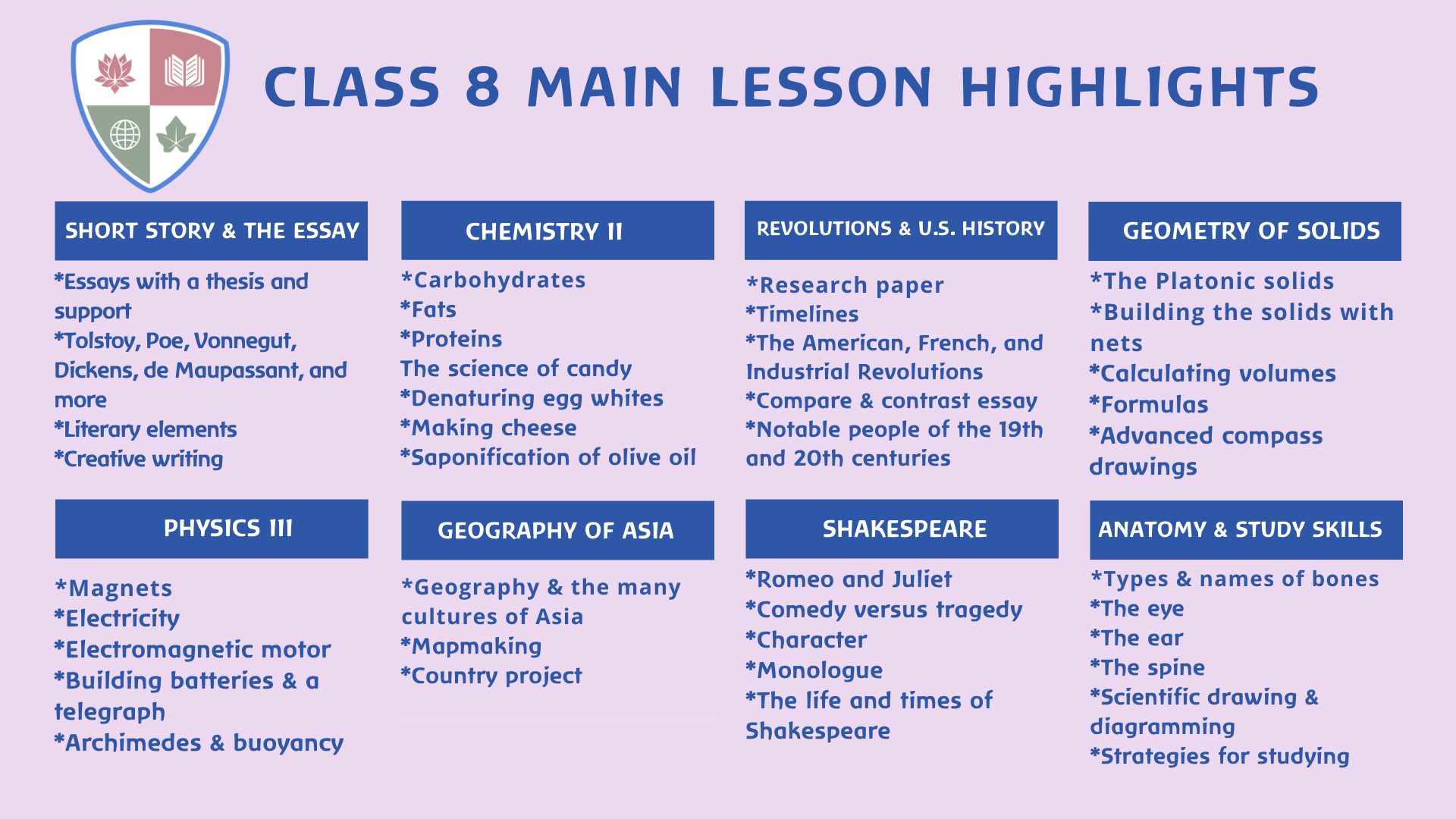 Class8 Main Lesson — Lotus & Ivy