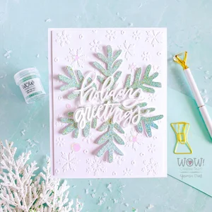 Snowflake Holiday Greetings Card — CARDSANDCRAFTSBYYAZ