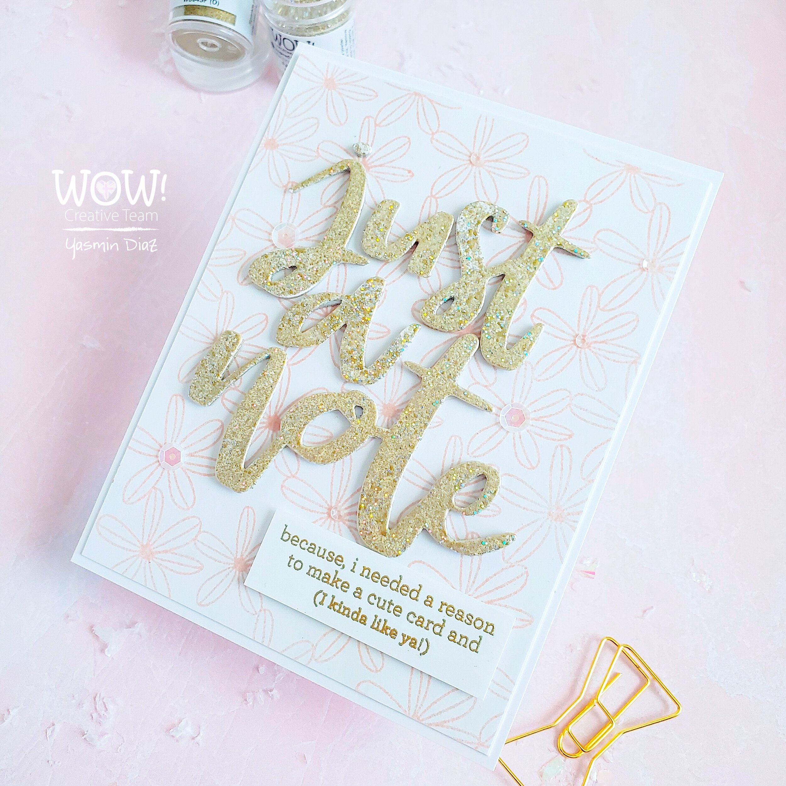 WOW! Embossing Powders DEC19 "Gold/Silver" Challenge — CARDSANDCRAFTSBYYAZ