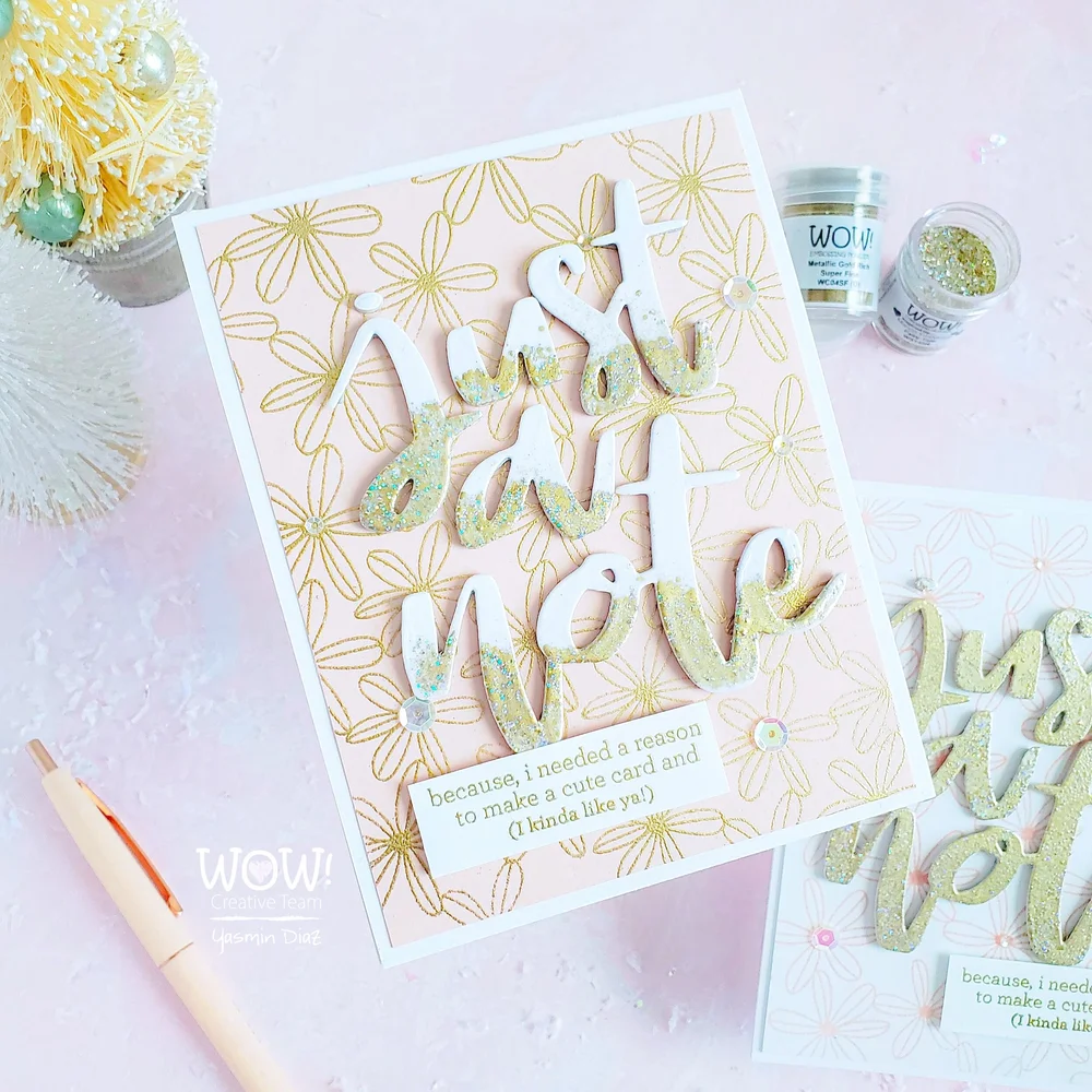 WOW! Embossing Powders DEC19 "Gold/Silver" Challenge — CARDSANDCRAFTSBYYAZ