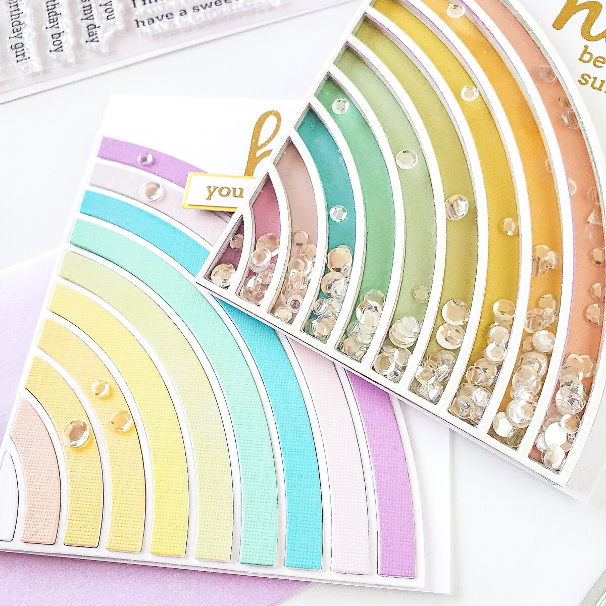 Hello Rainbows┃Inspiration Cards — CARDSANDCRAFTSBYYAZ