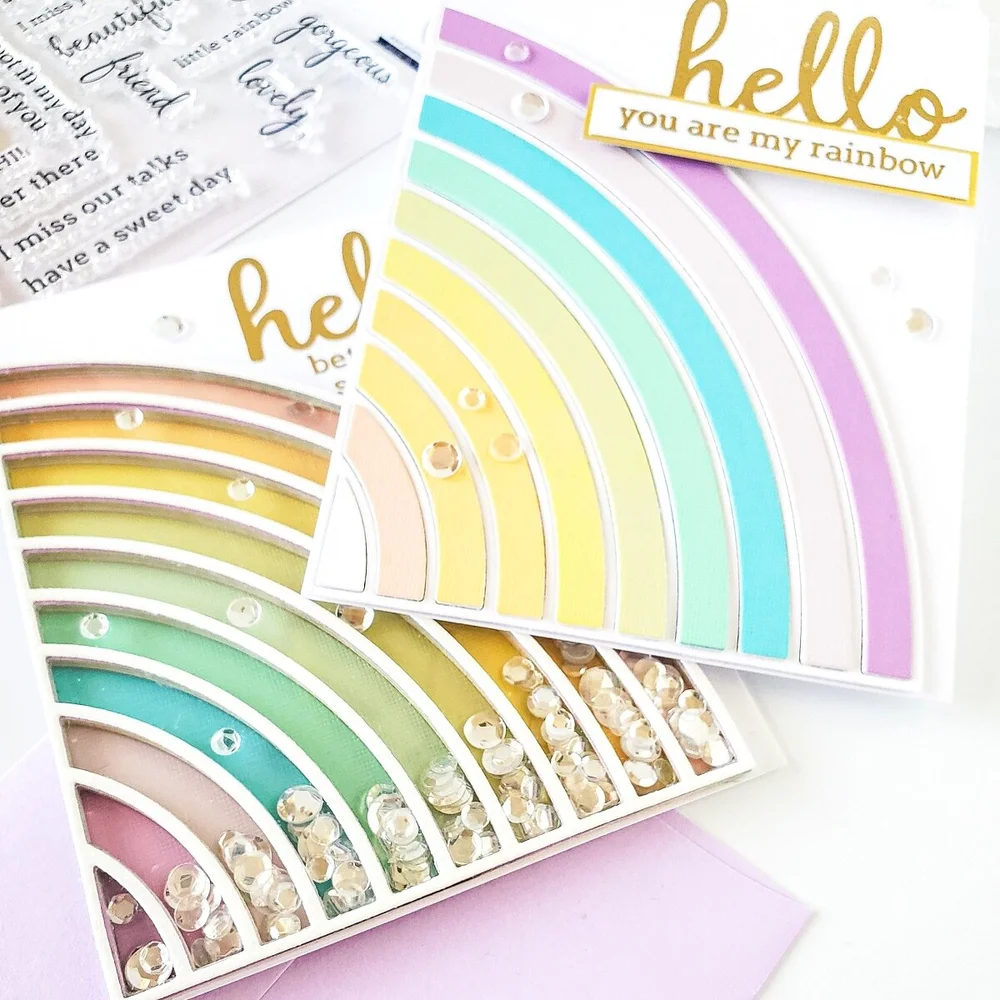 Hello Rainbows┃Inspiration Cards — CARDSANDCRAFTSBYYAZ