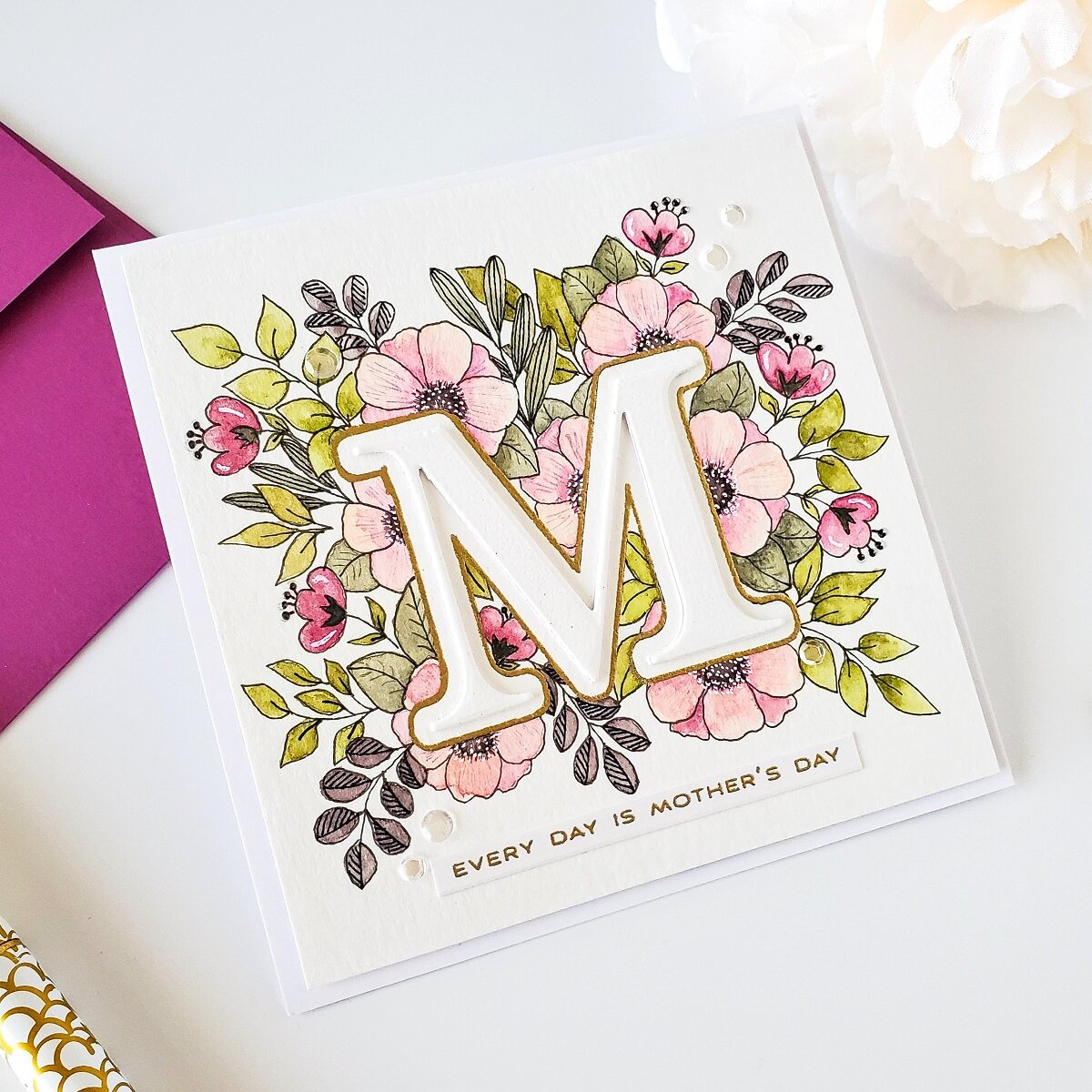 Hand Drawn┃Mother's Day Inspiration Card — CARDSANDCRAFTSBYYAZ