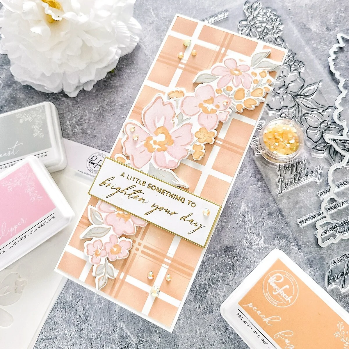 Floral Notes┃Slimline Inspiration Card — CARDSANDCRAFTSBYYAZ
