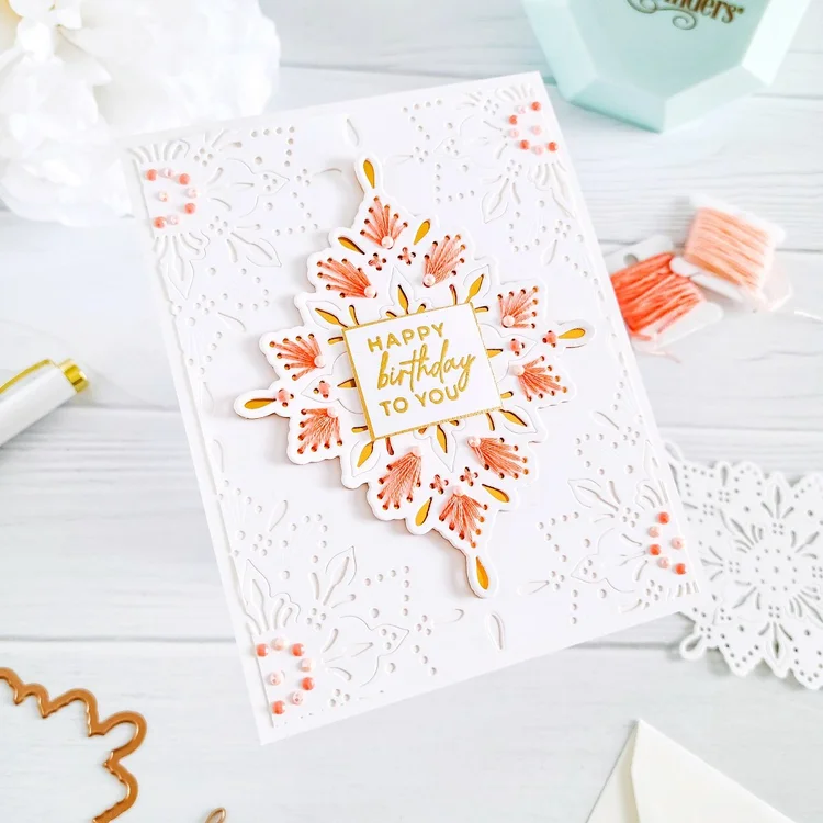 Spellbinders Spring Into Stitching Collection┃Inspiration Card ...