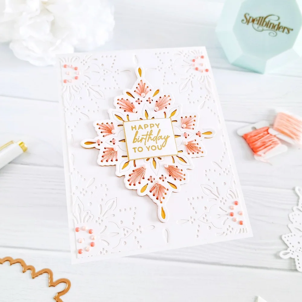 Spellbinders Spring Into Stitching Collection┃Inspiration Card ...
