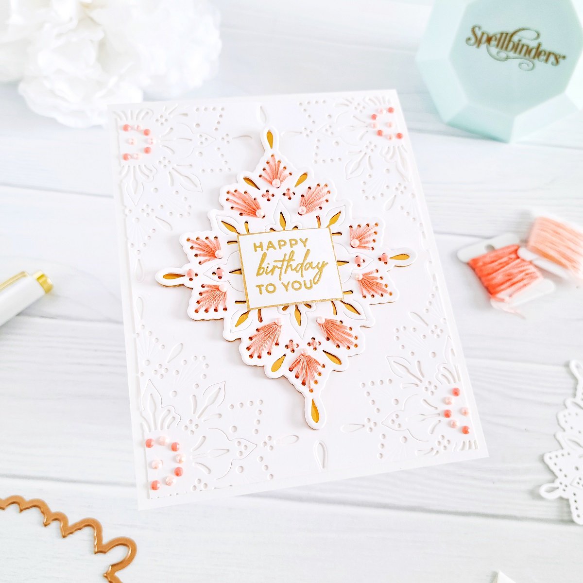 Spellbinders Spring Into Stitching Collection┃Inspiration Card ...