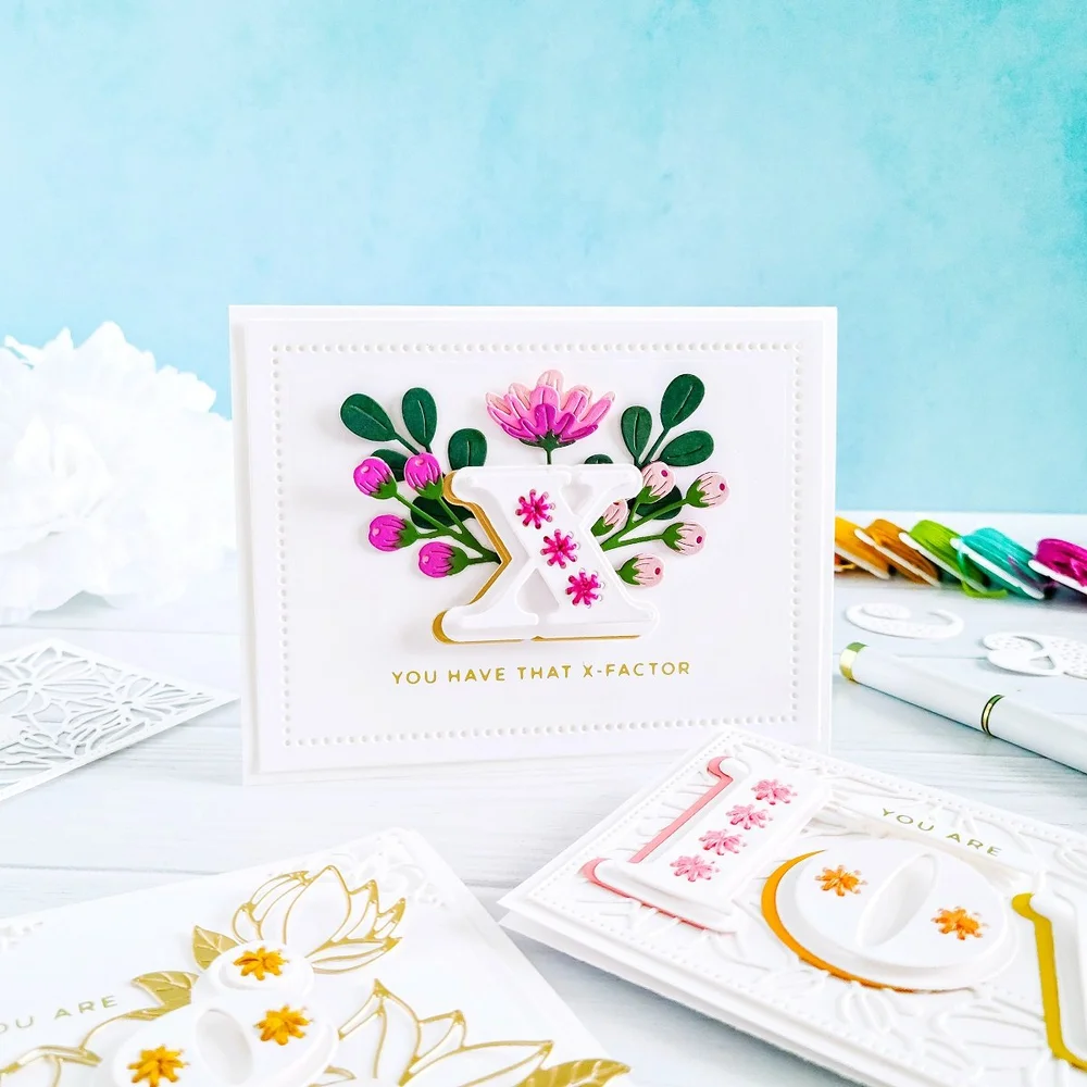Spellbinders Stitched Alphabet Collection┃Inspiration Cards ...
