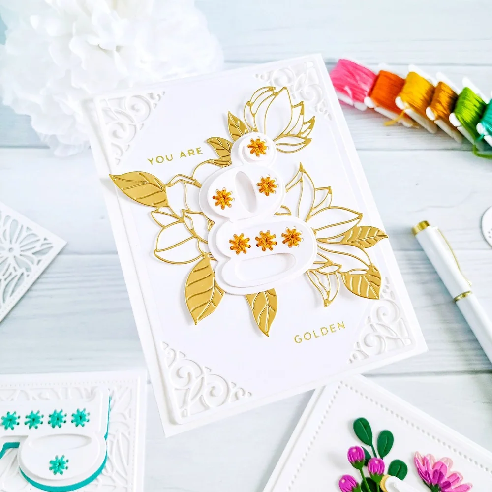 Spellbinders Stitched Alphabet Collection┃Inspiration Cards ...