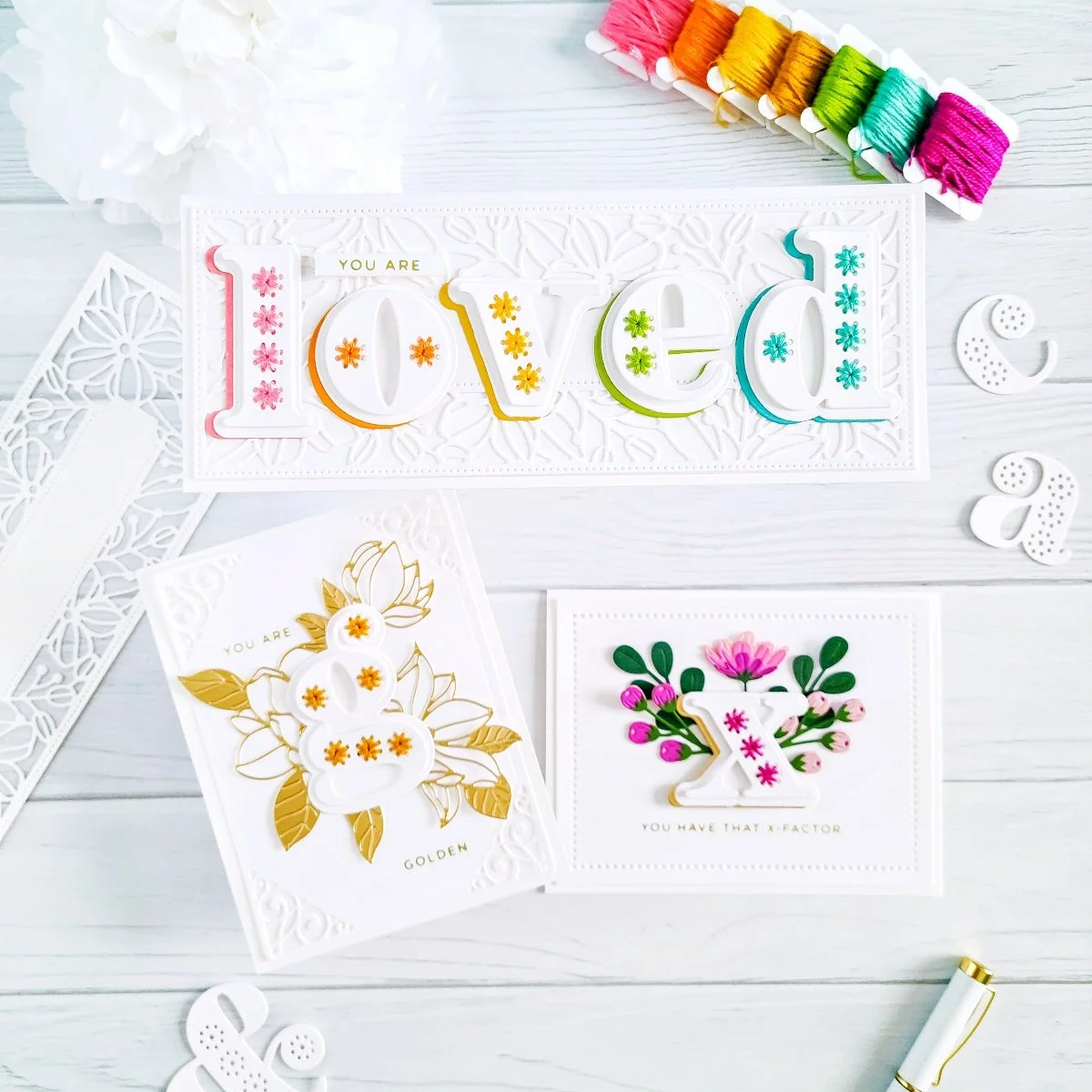 Spellbinders Stitched Alphabet Collection┃Inspiration Cards ...