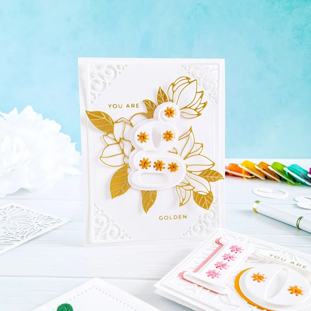 Spellbinders Stitched Alphabet Collection┃Inspiration Cards ...