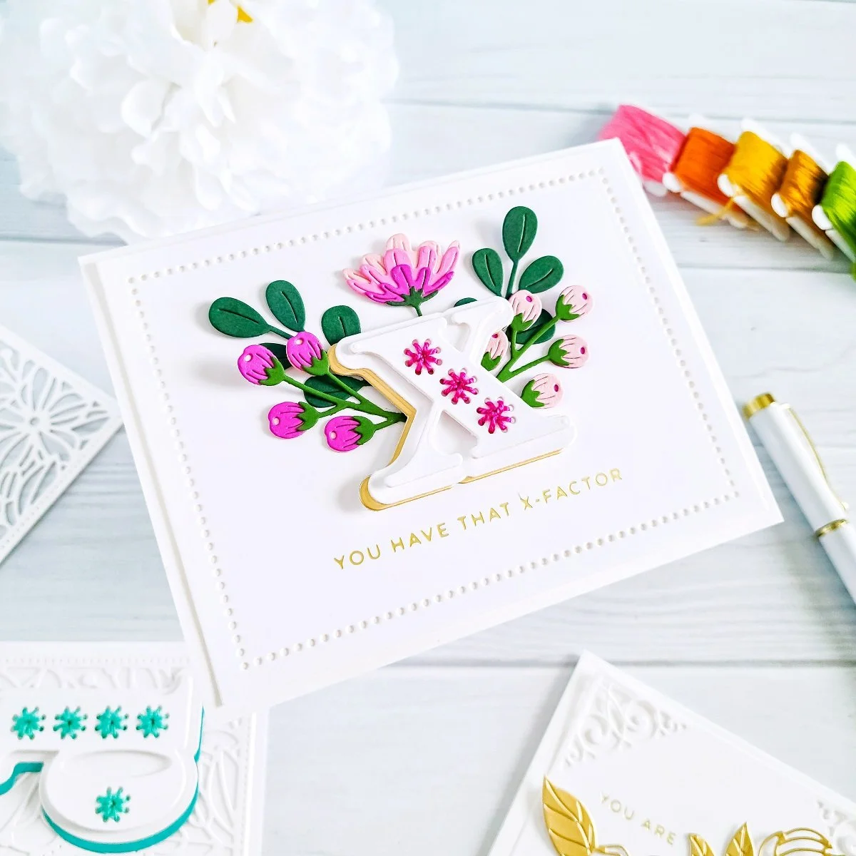 Spellbinders Stitched Alphabet Collection┃Inspiration Cards ...