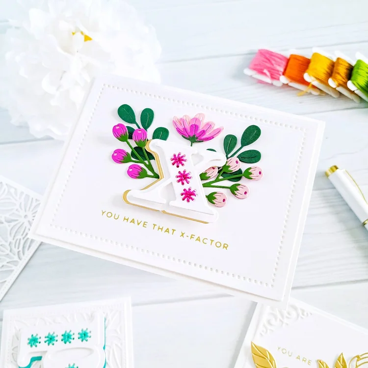 Spellbinders Stitched Alphabet Collection┃Inspiration Cards ...