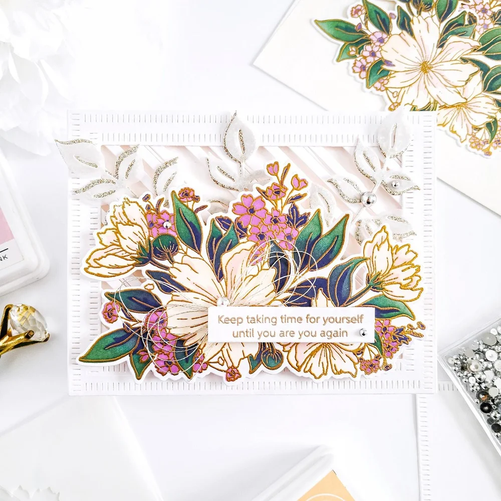 Cosmos Bunch┃Encouragement Inspiration Card — CARDSANDCRAFTSBYYAZ