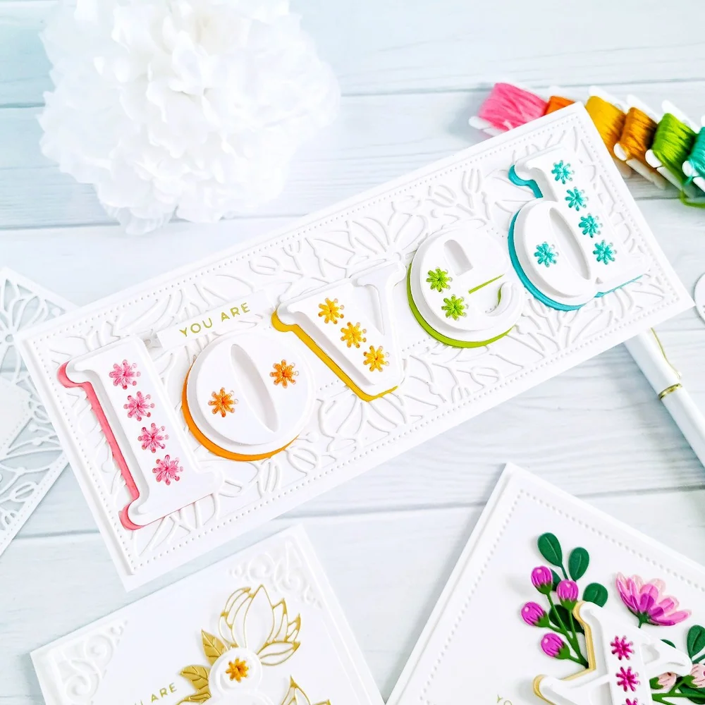 Spellbinders Stitched Alphabet Collection┃Inspiration Cards ...
