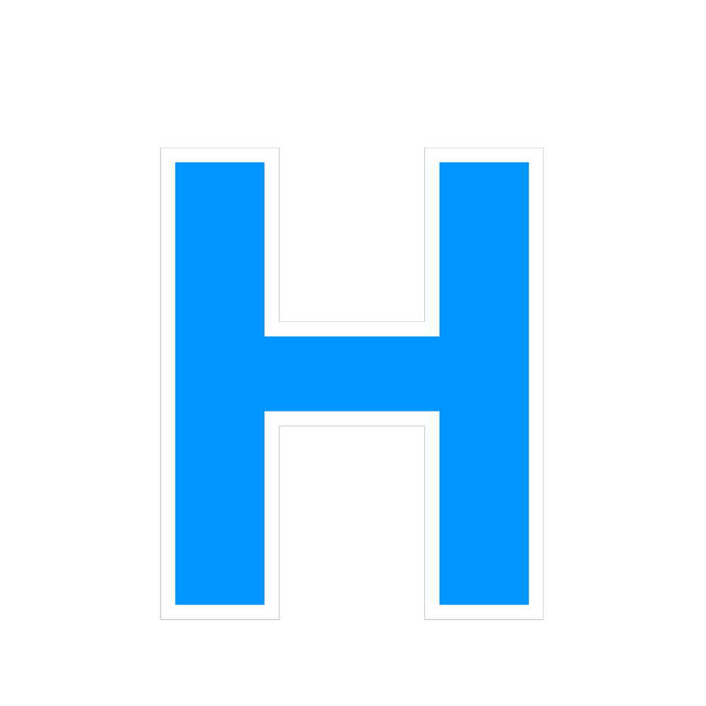 Blue Letter H