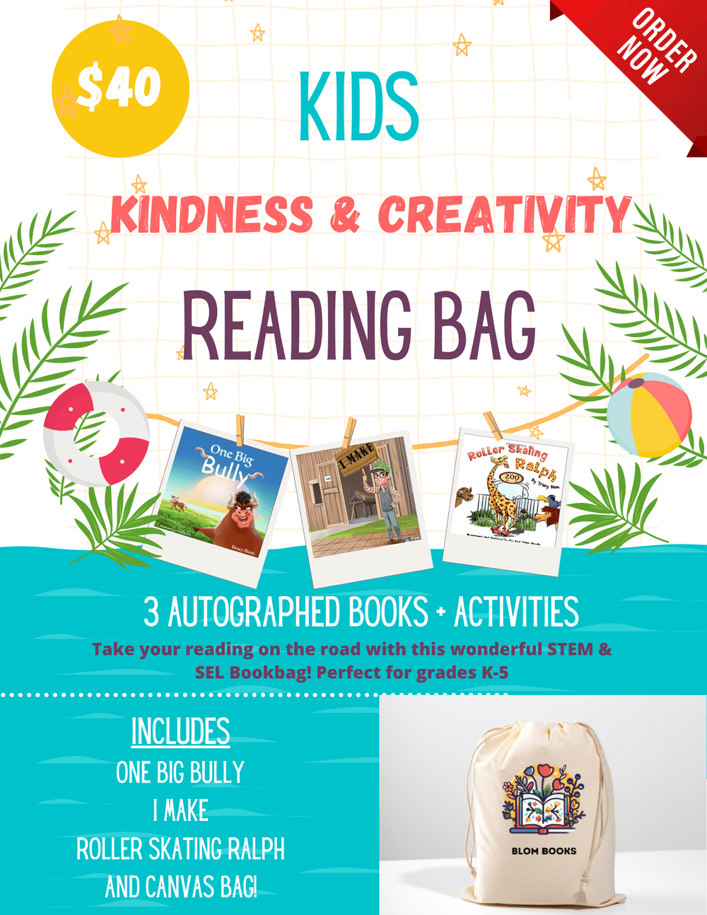 Kindness & Creativity Book Bag — Tracy L Blom