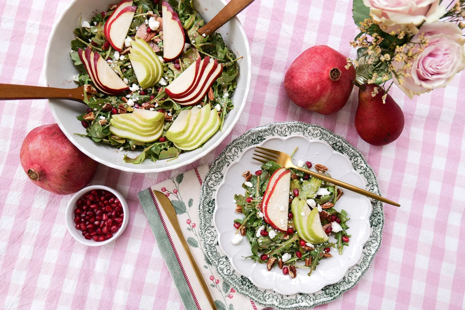 How to Make the Perfect Pear and Pomegranate Arugula Salad — Amanda Warren