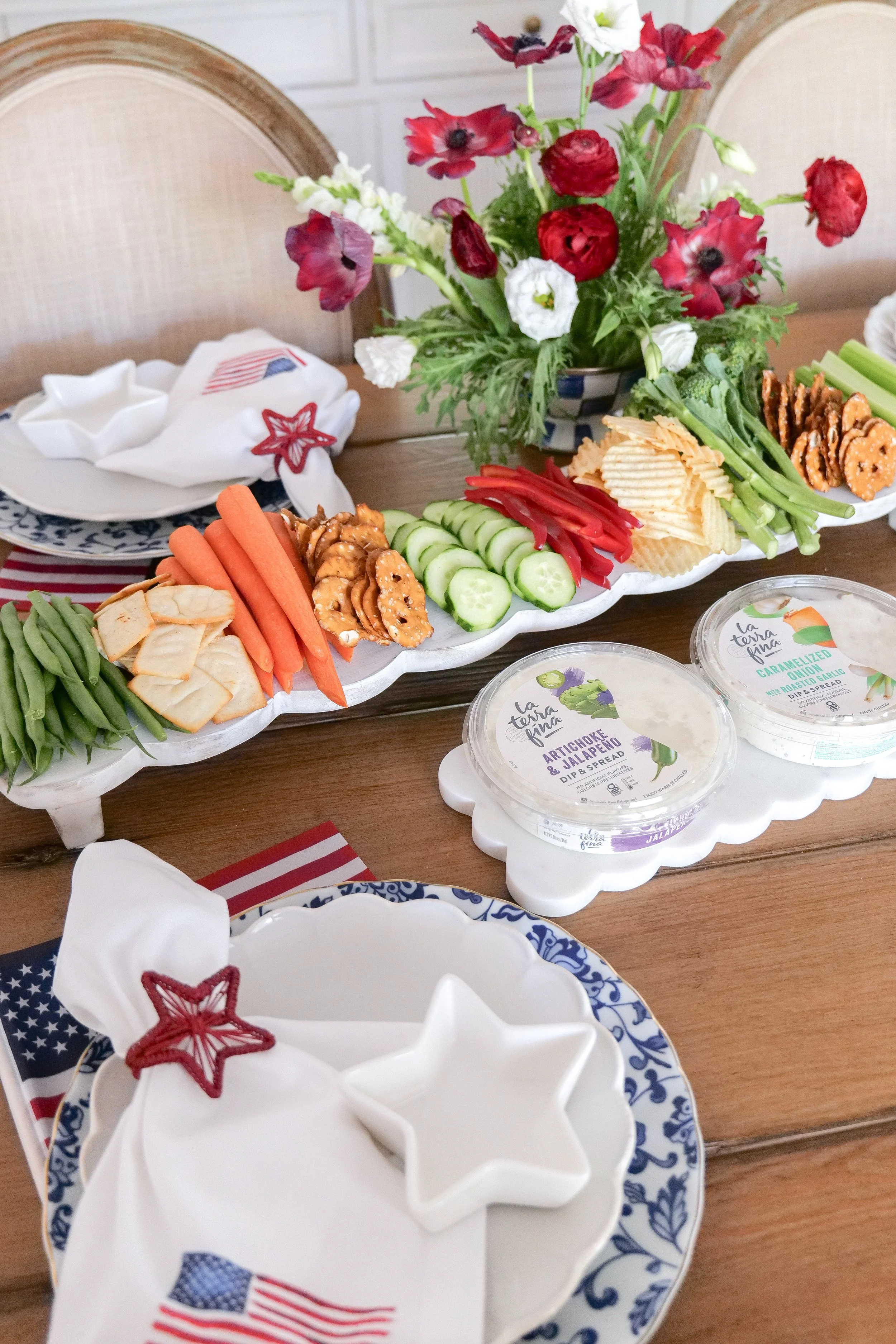 Easy 4th of July Centerpiece and Table Settings — Amanda Warren