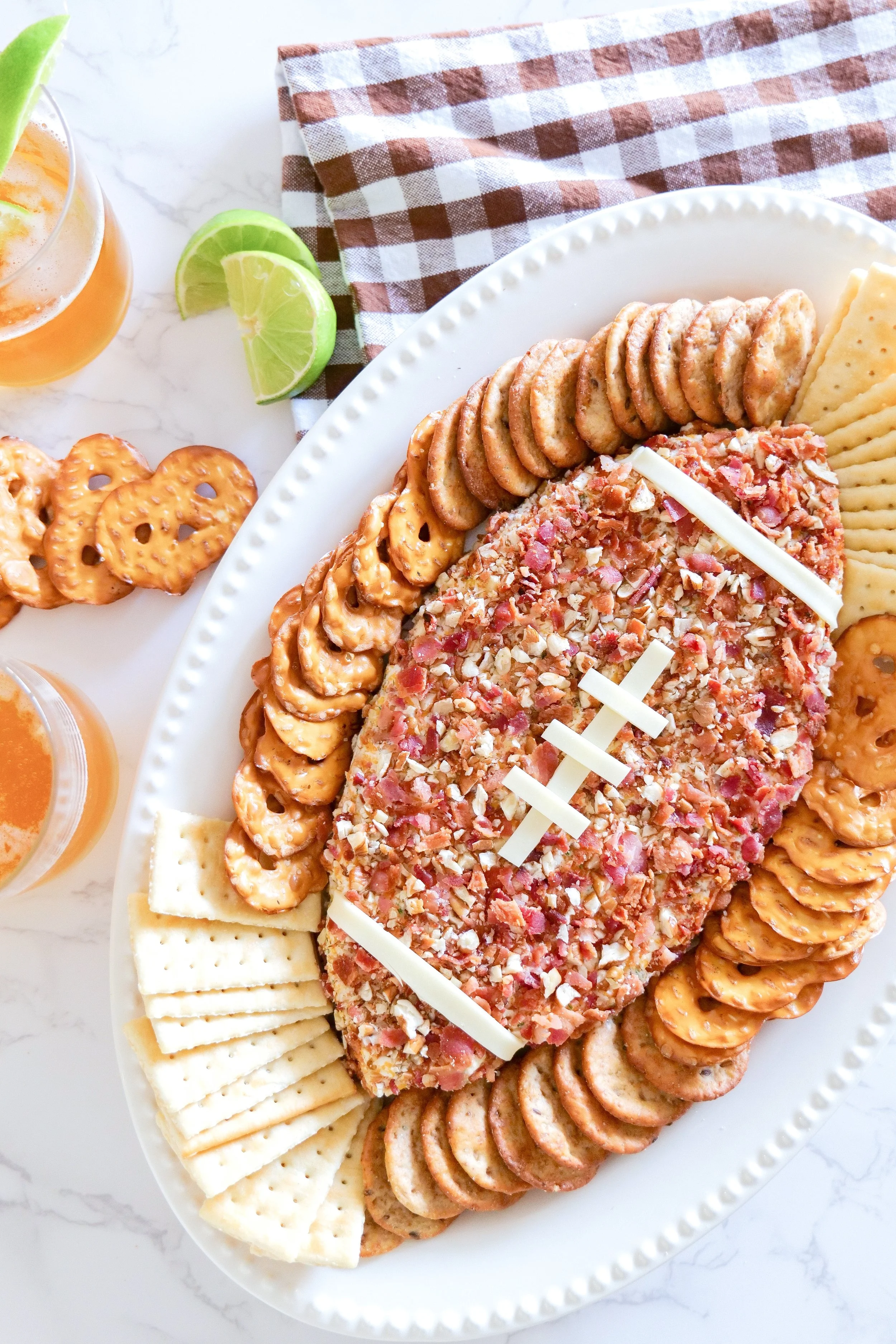 5 Ingredient Bacon Ranch Football Shaped Cheese Ball — Amanda Warren