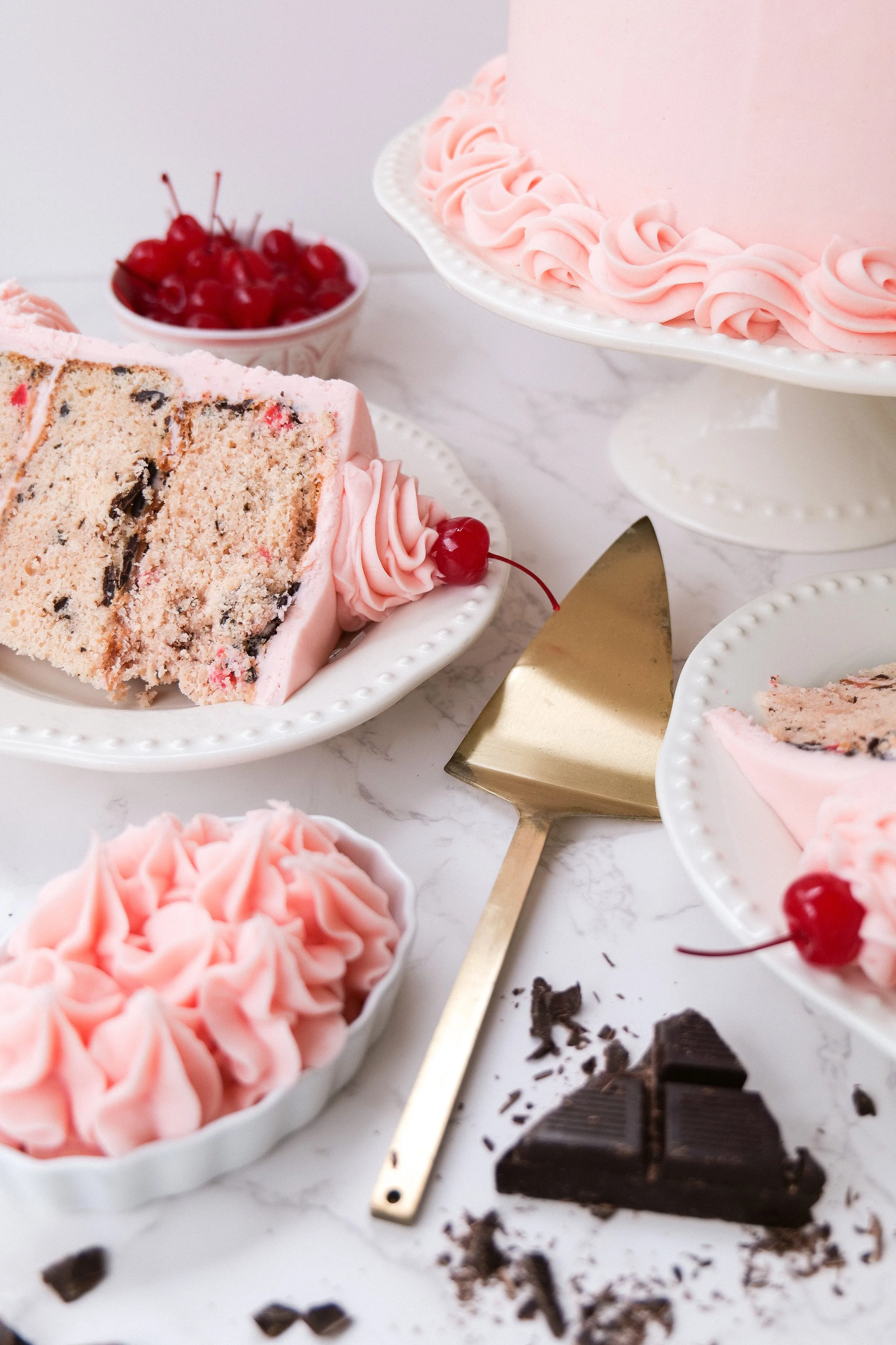 Indulge in Deliciousness: Cherry Chip Cake with Chunks of Dark ...