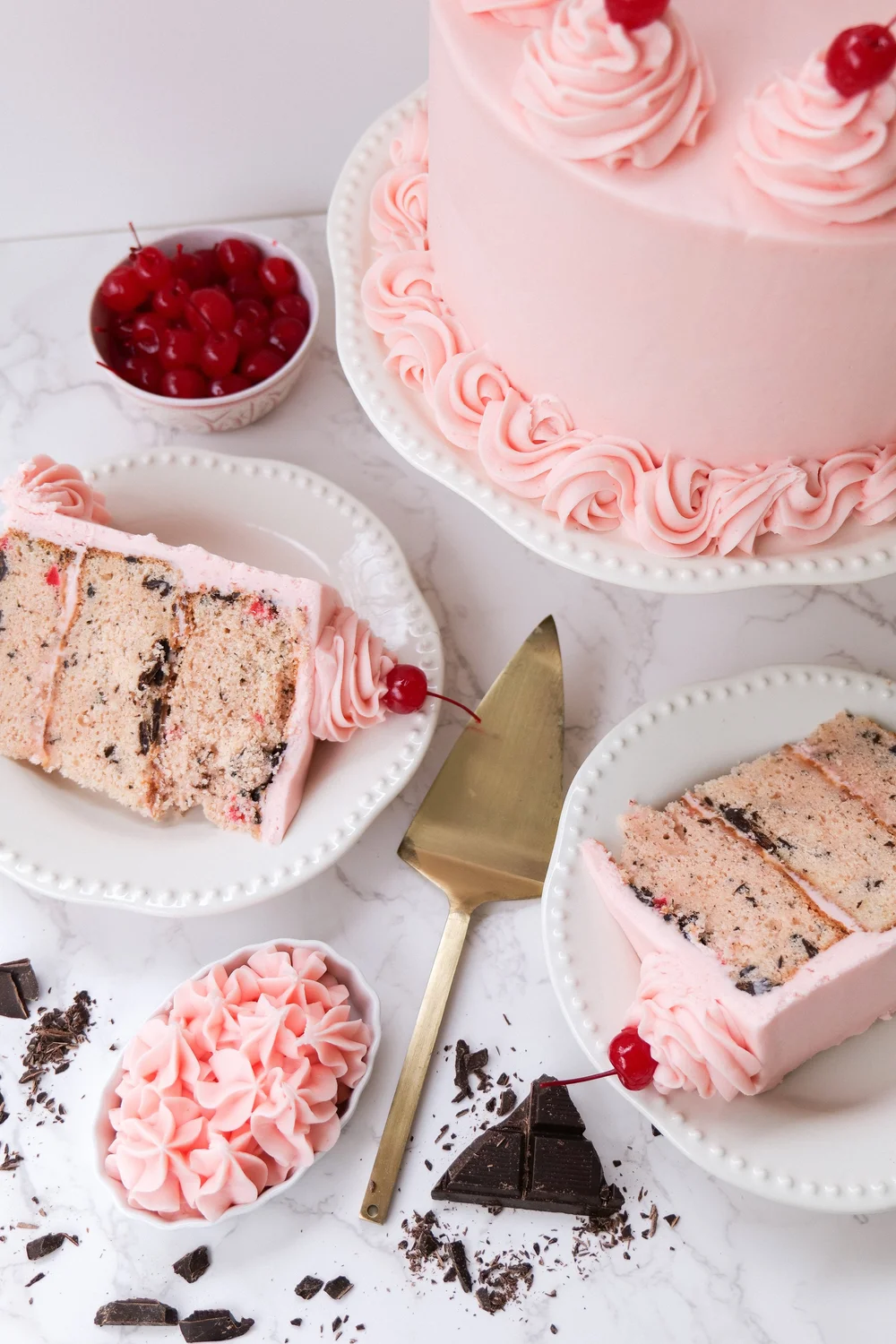 Indulge in Deliciousness: Cherry Chip Cake with Chunks of Dark ...