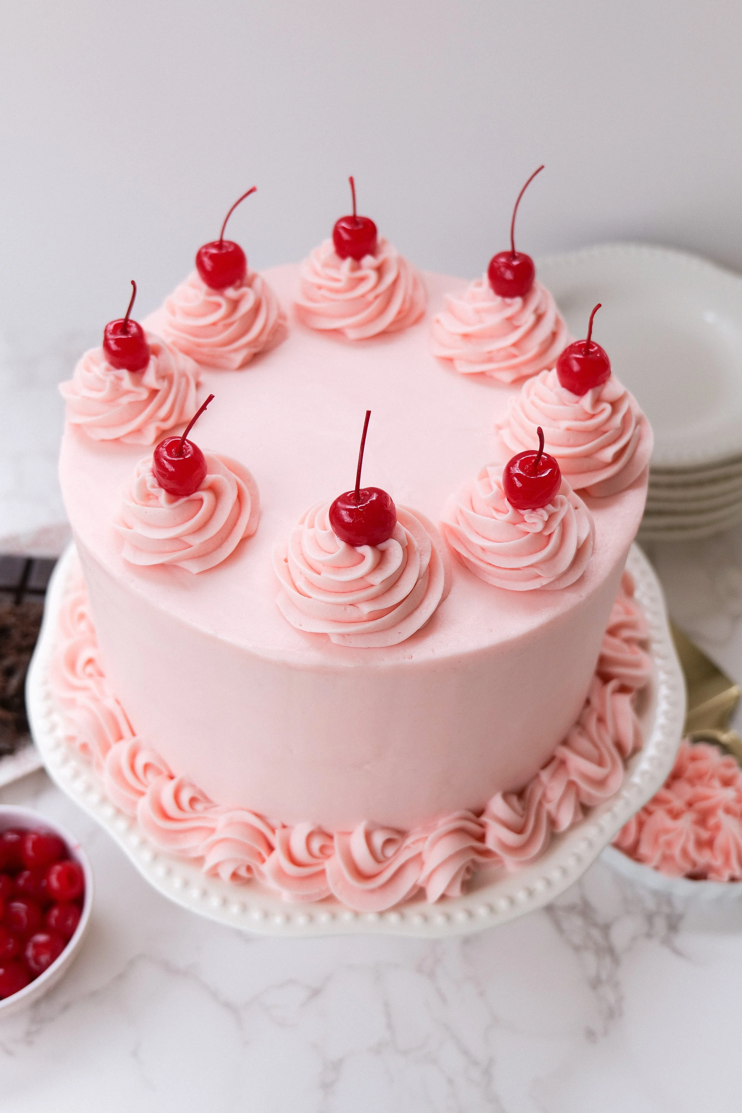 Indulge in Deliciousness: Cherry Chip Cake with Chunks of Dark ...