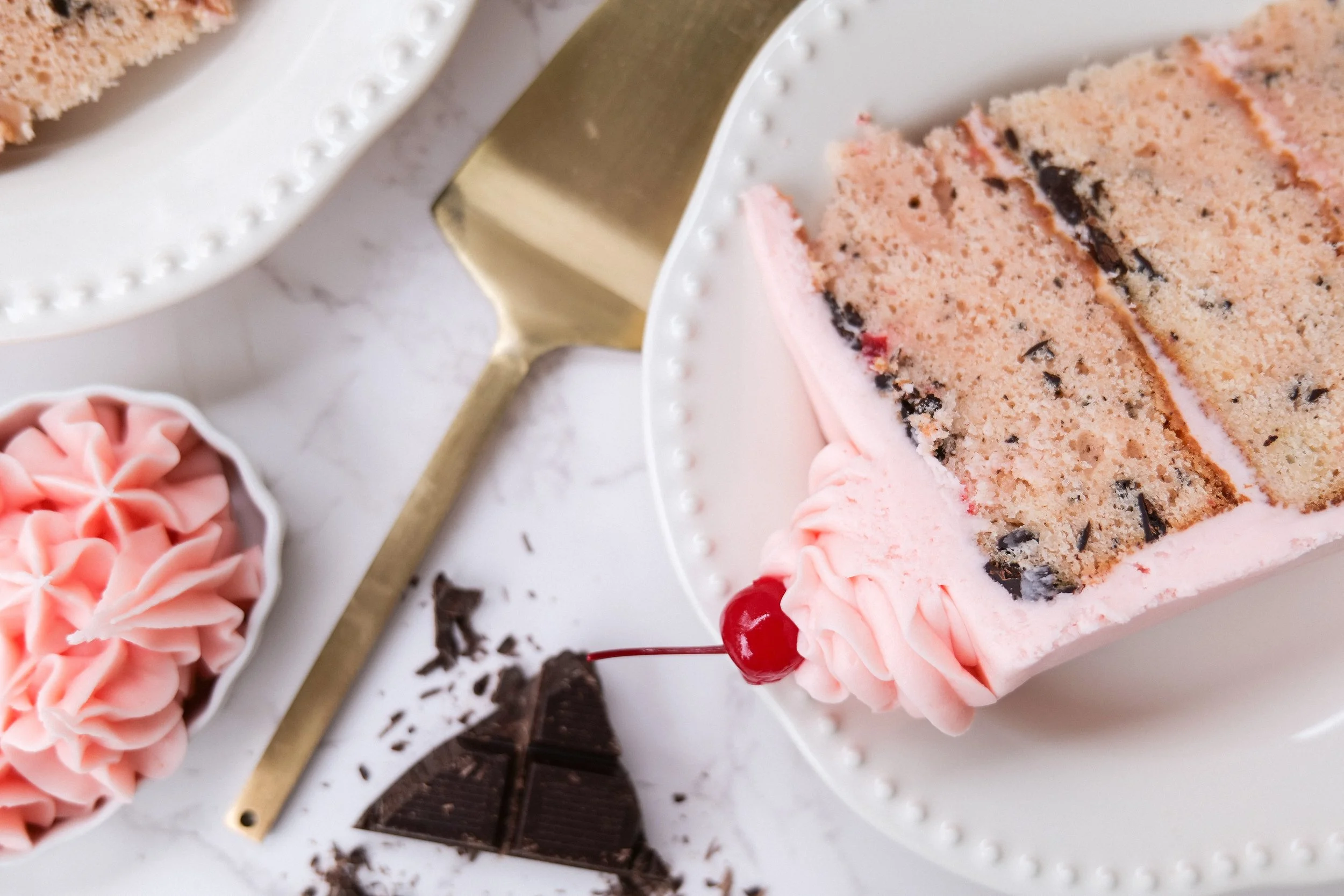 Indulge in Deliciousness: Cherry Chip Cake with Chunks of Dark ...