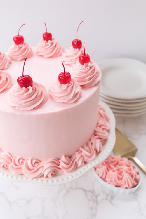 Indulge in Deliciousness: Cherry Chip Cake with Chunks of Dark ...